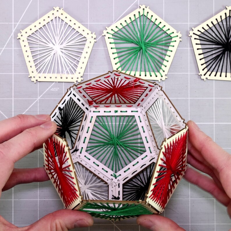 String Art 3D Model Kit, Dodecahedron, Sacred Geometry, Orb - Etsy