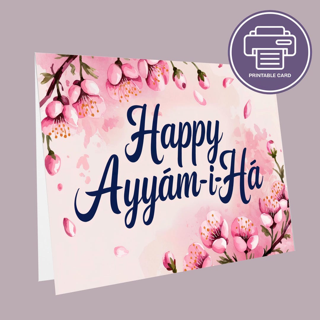 Blossoms - Ayyam-i-ha Printable Card - Etsy