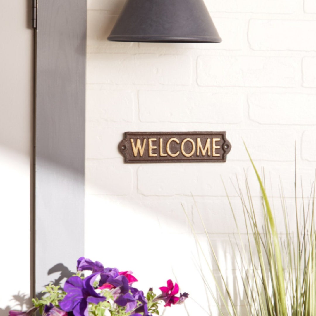 Welcome Sign Cast Iron Welcome Sign for Wedding Birthday - Etsy
