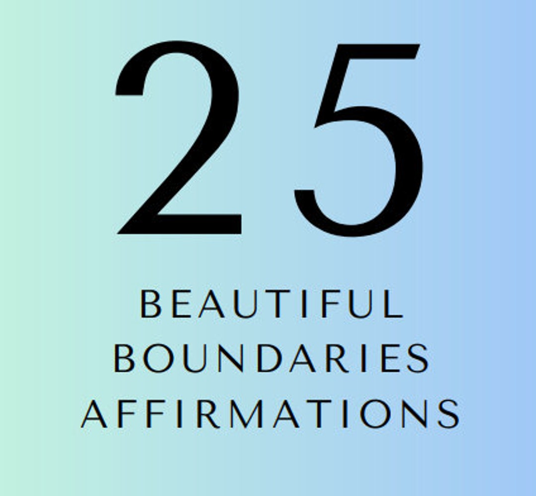 Beautiful Boundaries Affirmations - Etsy