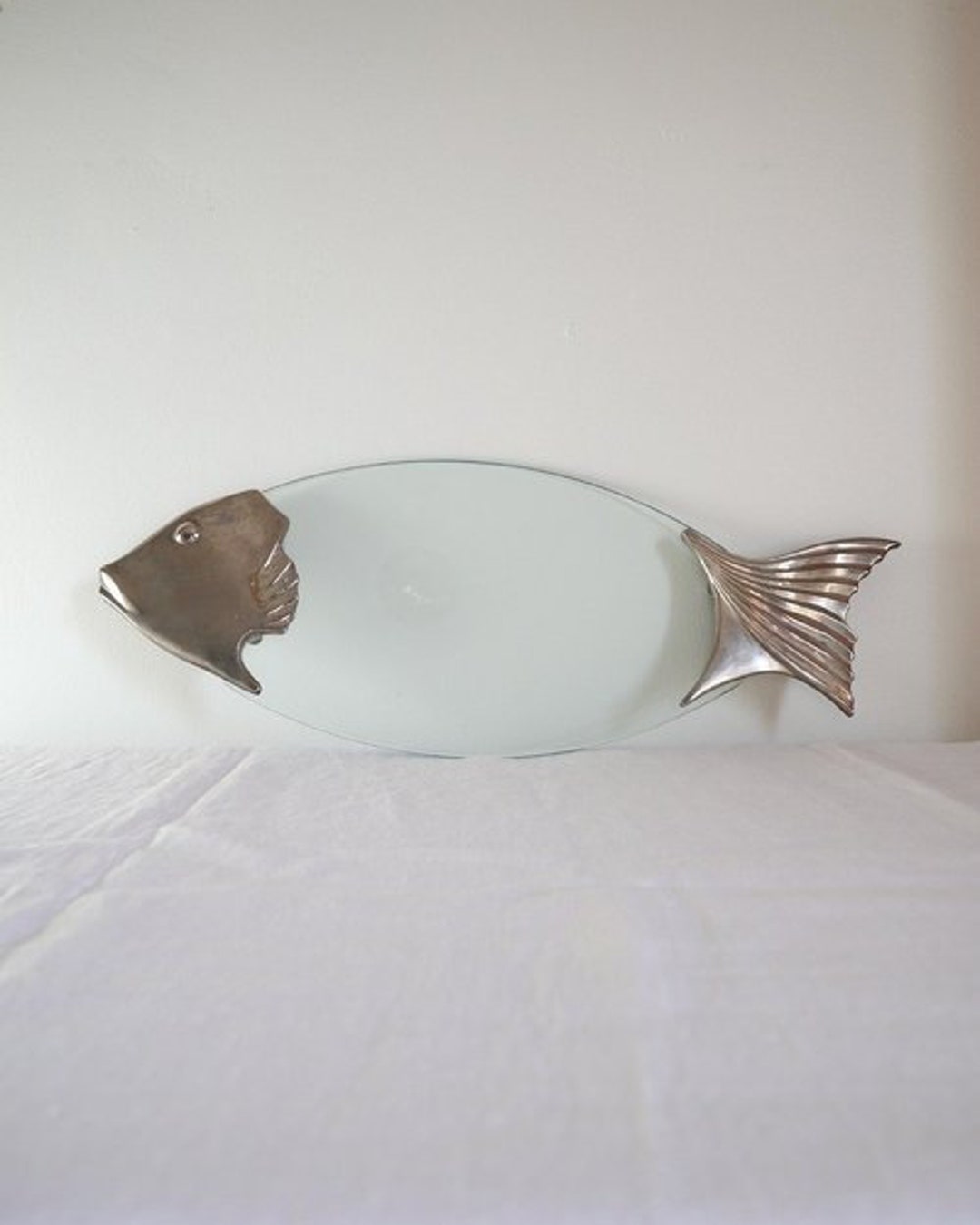 Vintage Silea Glass Fish Serving Plate - Etsy UK