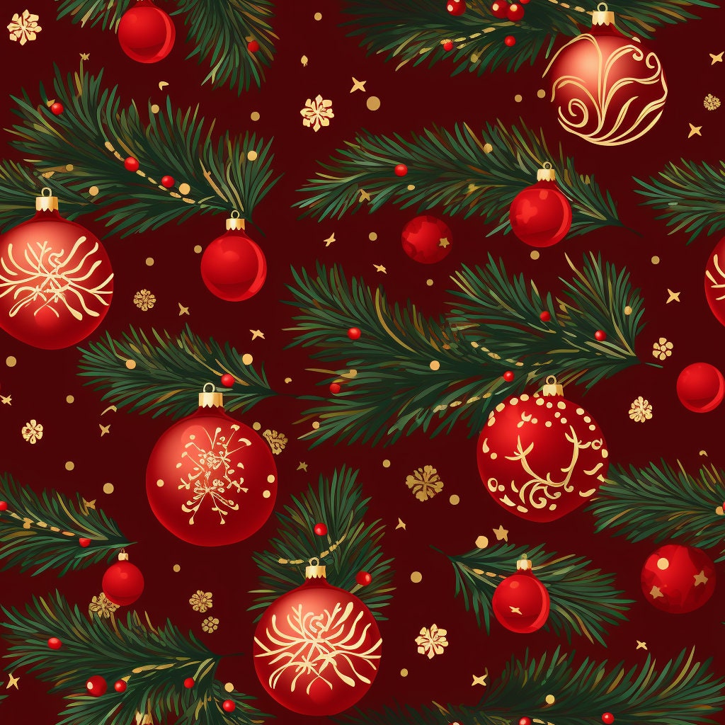 5 Gorgeous Repeating Christmas Patterns - Digital Images - Etsy