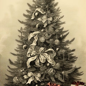 8 Elegant 19th Century Christmas Engraving Digital Images - Etsy