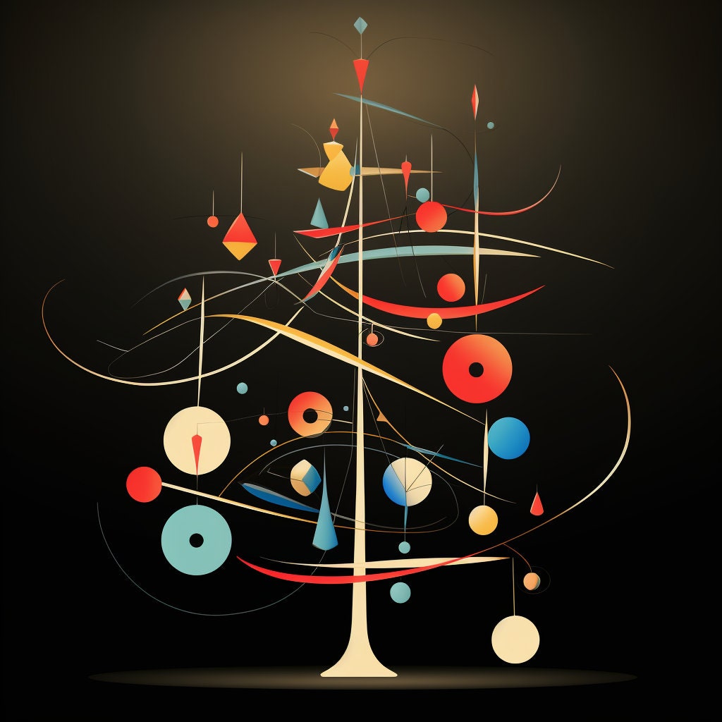 4 Miro Style Christmas Tree Digital Images! - Etsy