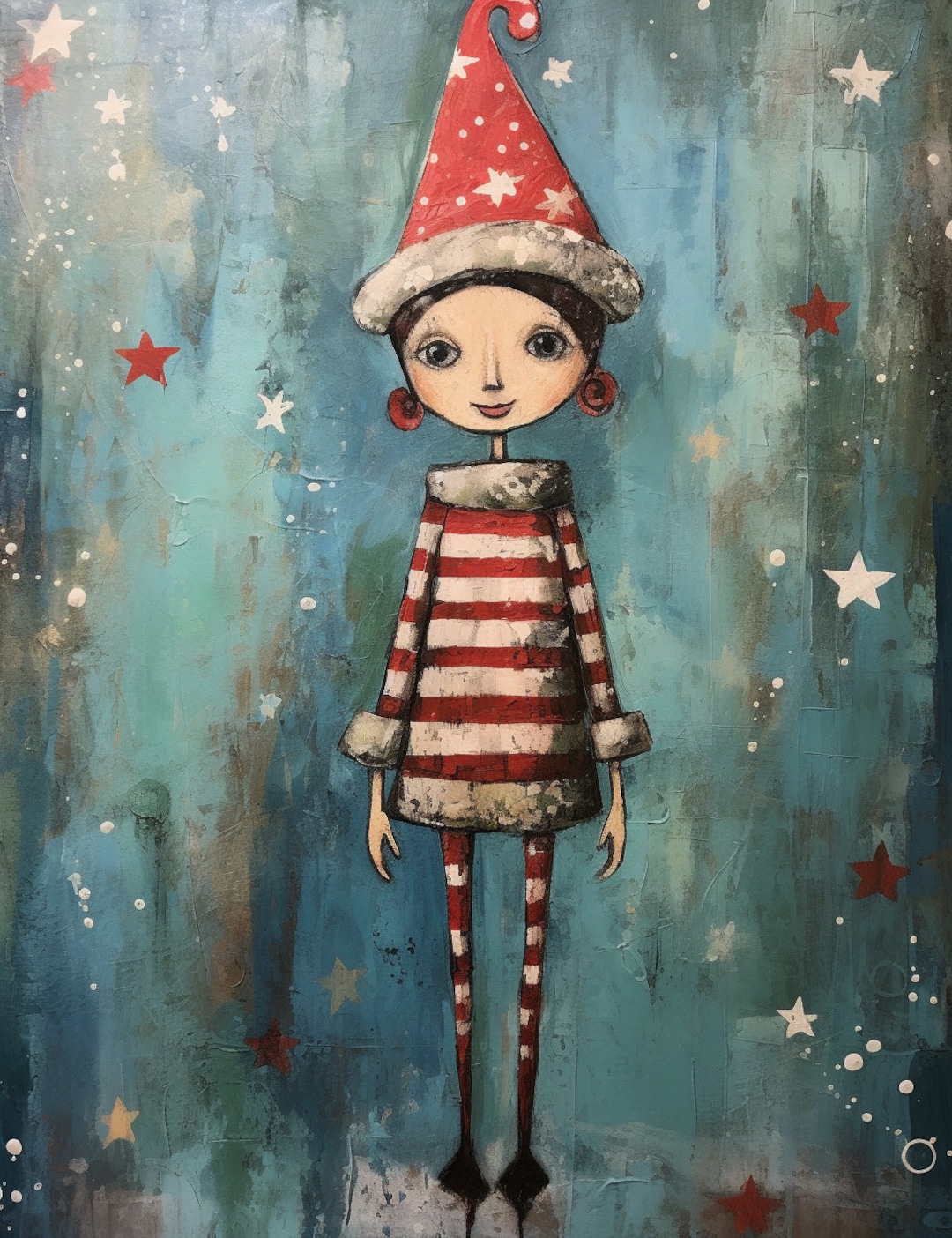 4 Unique & Whimsical Christmas Elf Digital Images! - Etsy