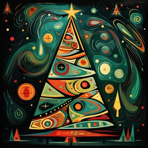 4 Gorgeous Abstract Christmas Tree Digital Images! - Etsy