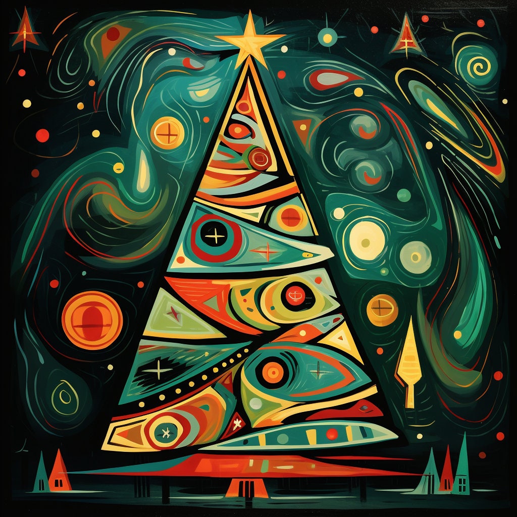 4 Gorgeous Abstract Christmas Tree Digital Images! - Etsy