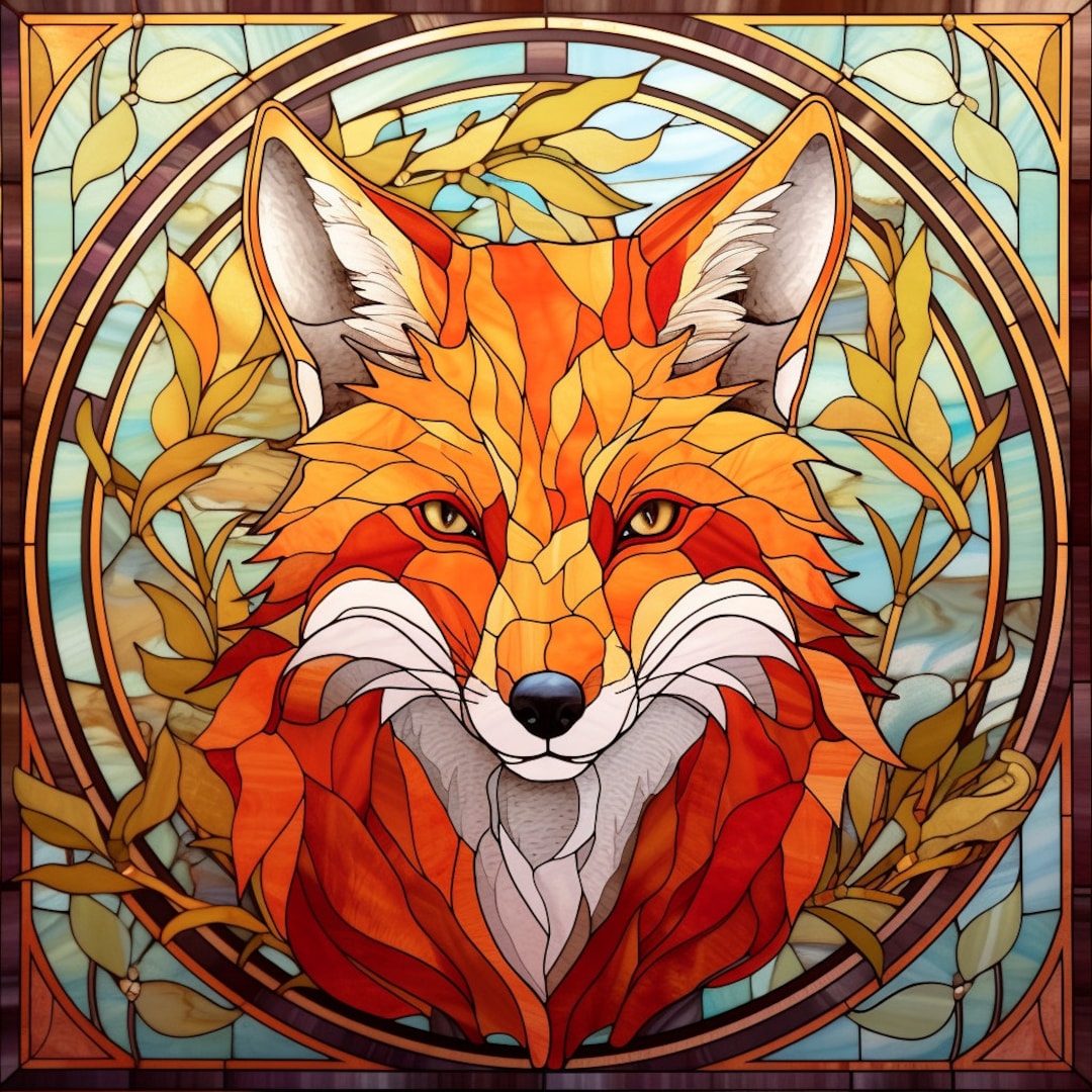 AI WEAR Fox Stained Glass Sample - Etsy