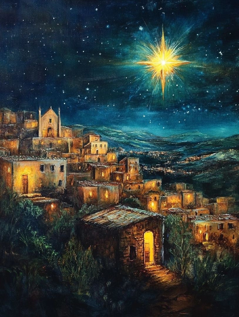 Star of Wonder - 4 Unique Digital Star of Bethlehem Images - Etsy