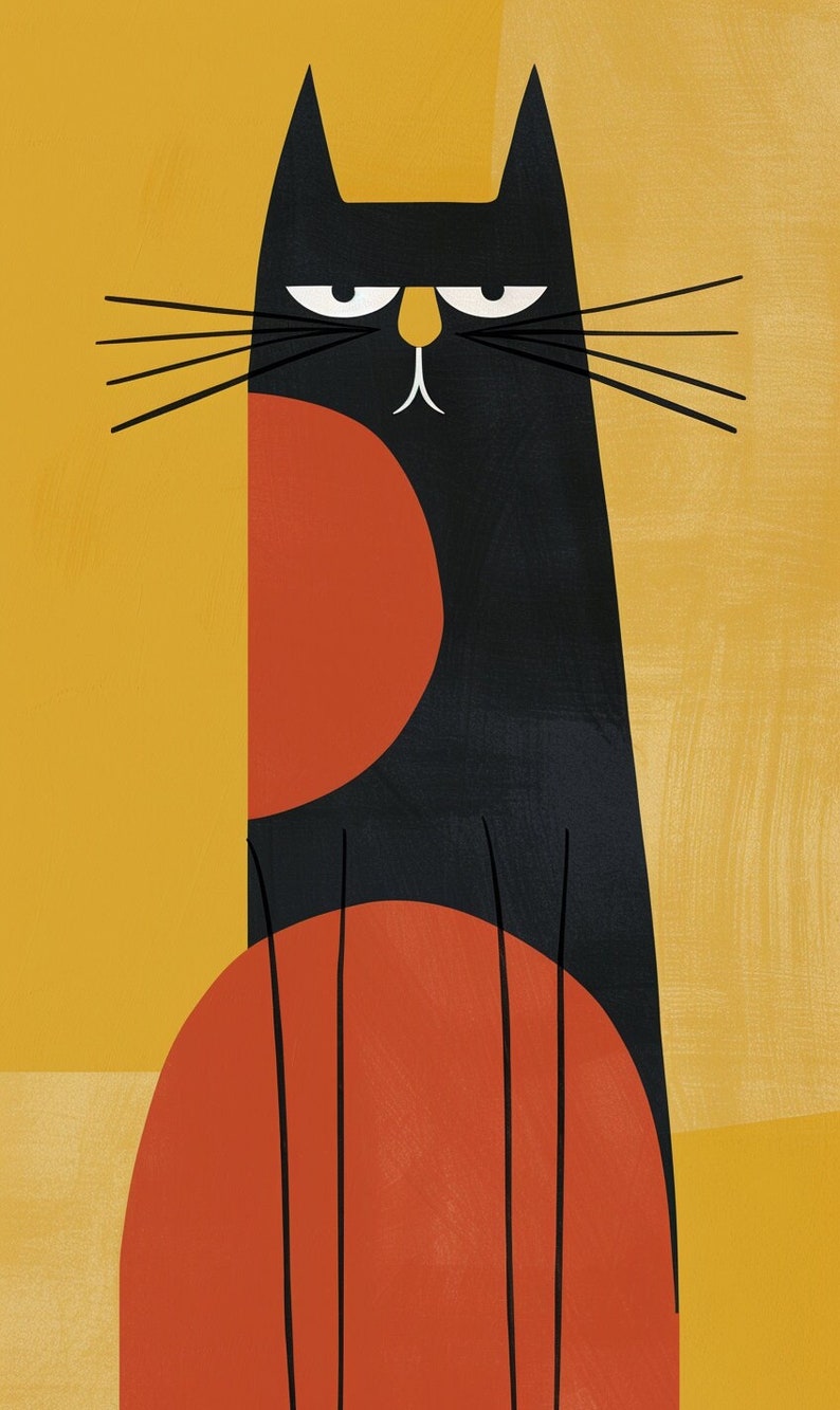 4 Abstract Cats - Digital Images - Etsy