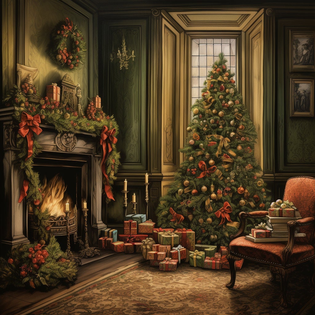 Cozy Victorian Christmas! 4 Digital Images - Etsy