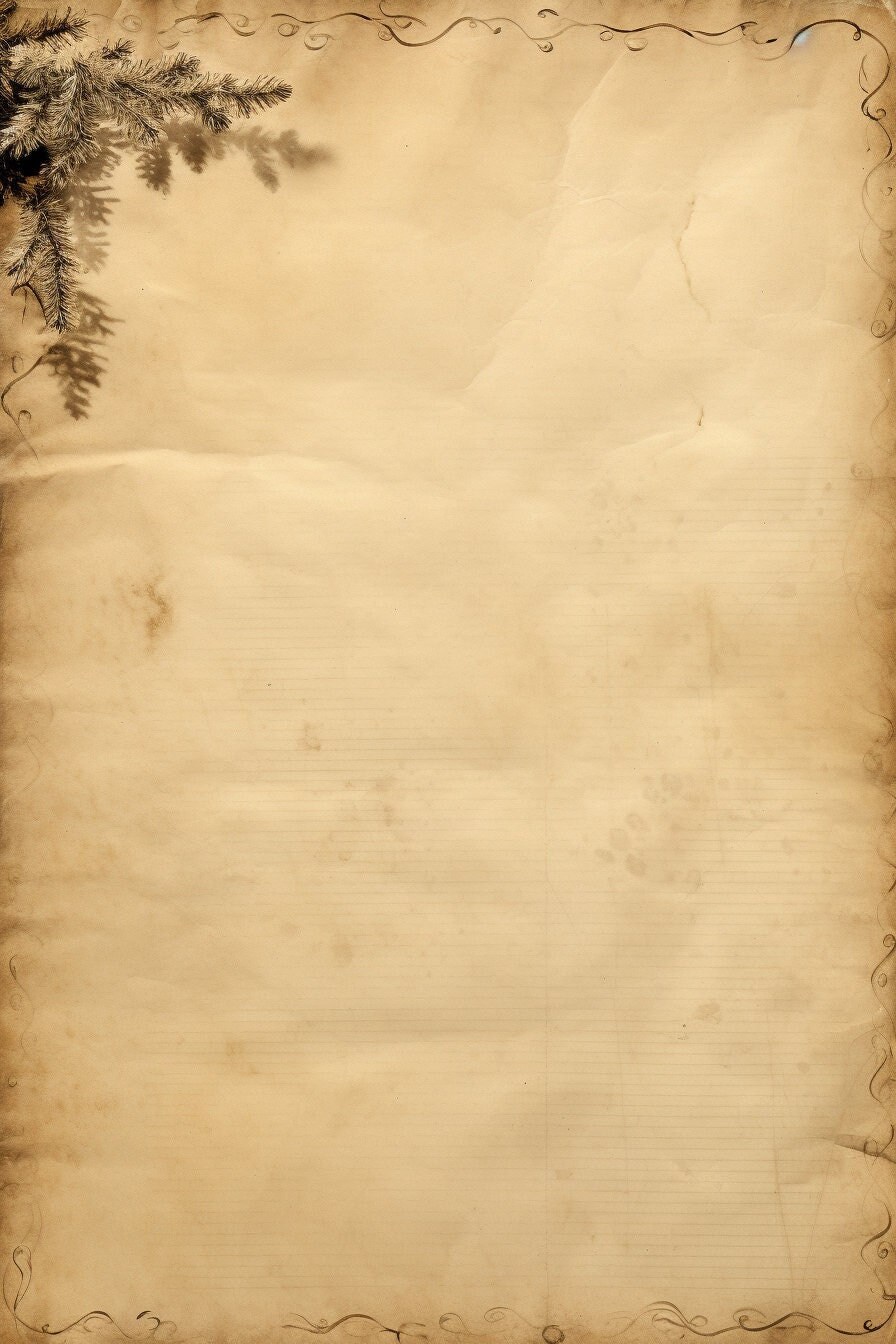 10 Vintage Christmas Parchment Paper Digital Images! - Etsy