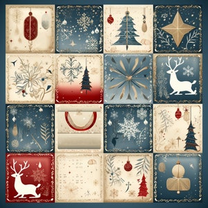 4 Seamless Tiled Christmas Paper Digital Images - Etsy