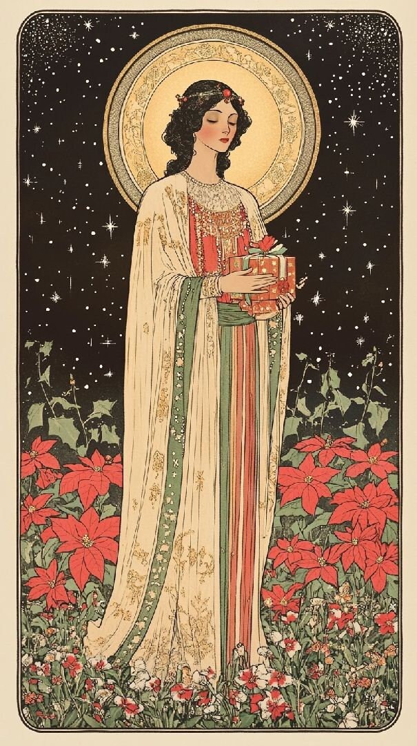4 Gorgeous Christmas Queen Tarot Digital Designs - Etsy