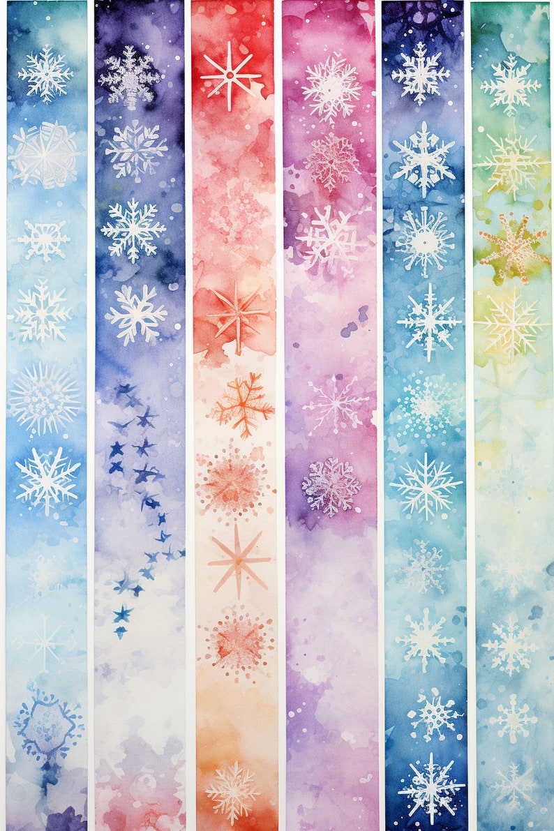 5 Snowflake Christmas Digital Images! - Etsy