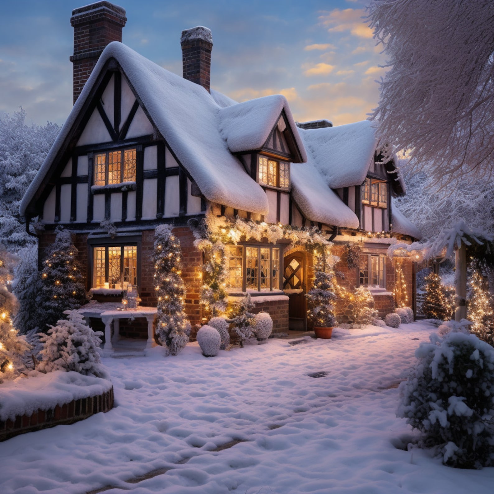 Gorgeous Christmas Cottage - Etsy