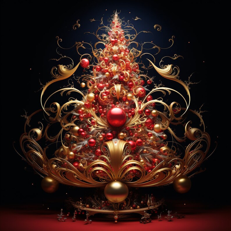 5 Quantum Christmas Trees - Digital Images - Etsy