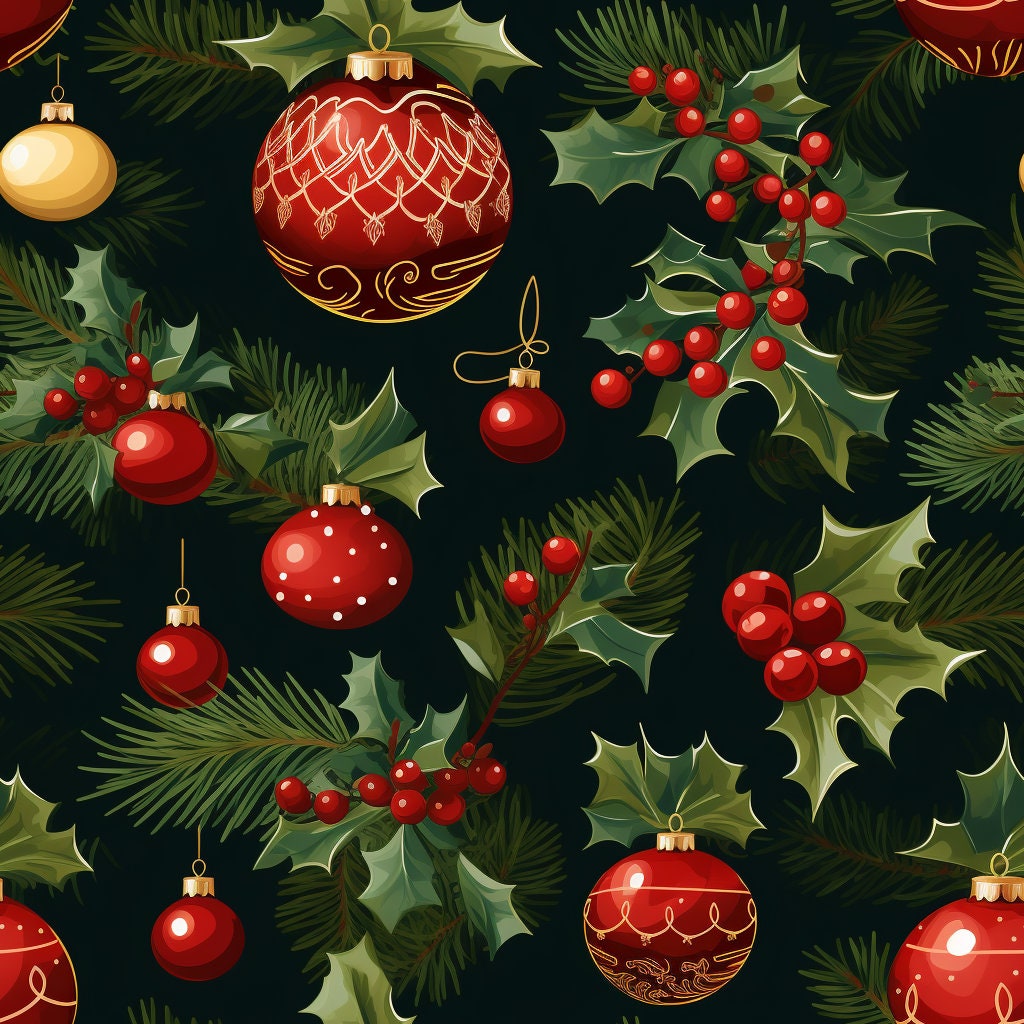 5 Gorgeous Repeating Christmas Patterns - Digital Images - Etsy