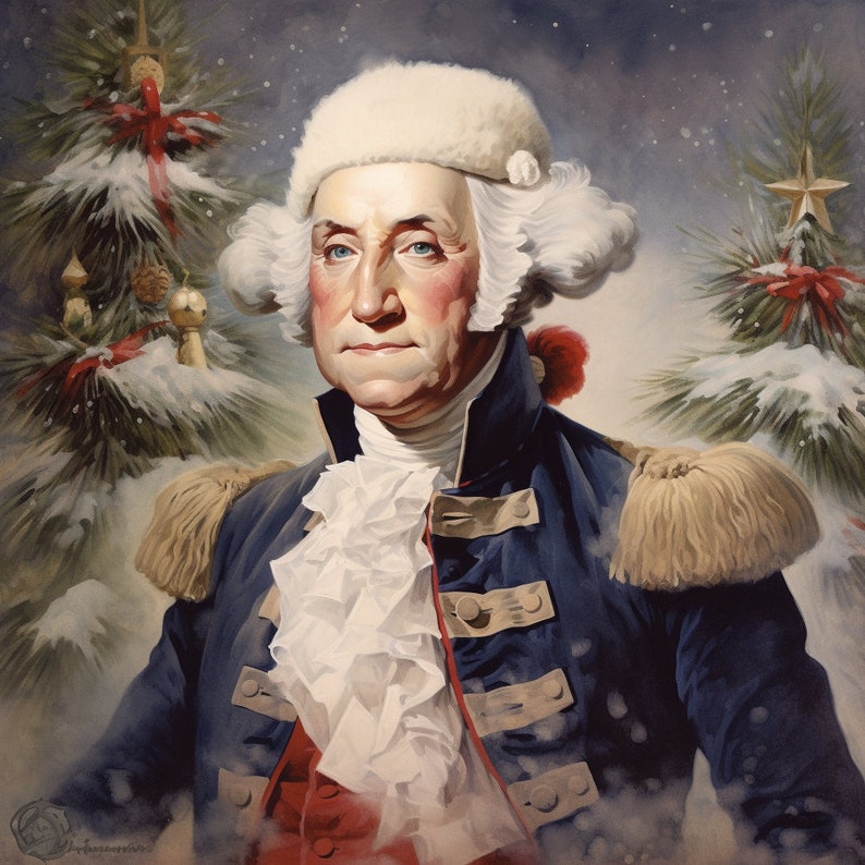 5 George Washington Inspired Digital Christmas Images - Etsy