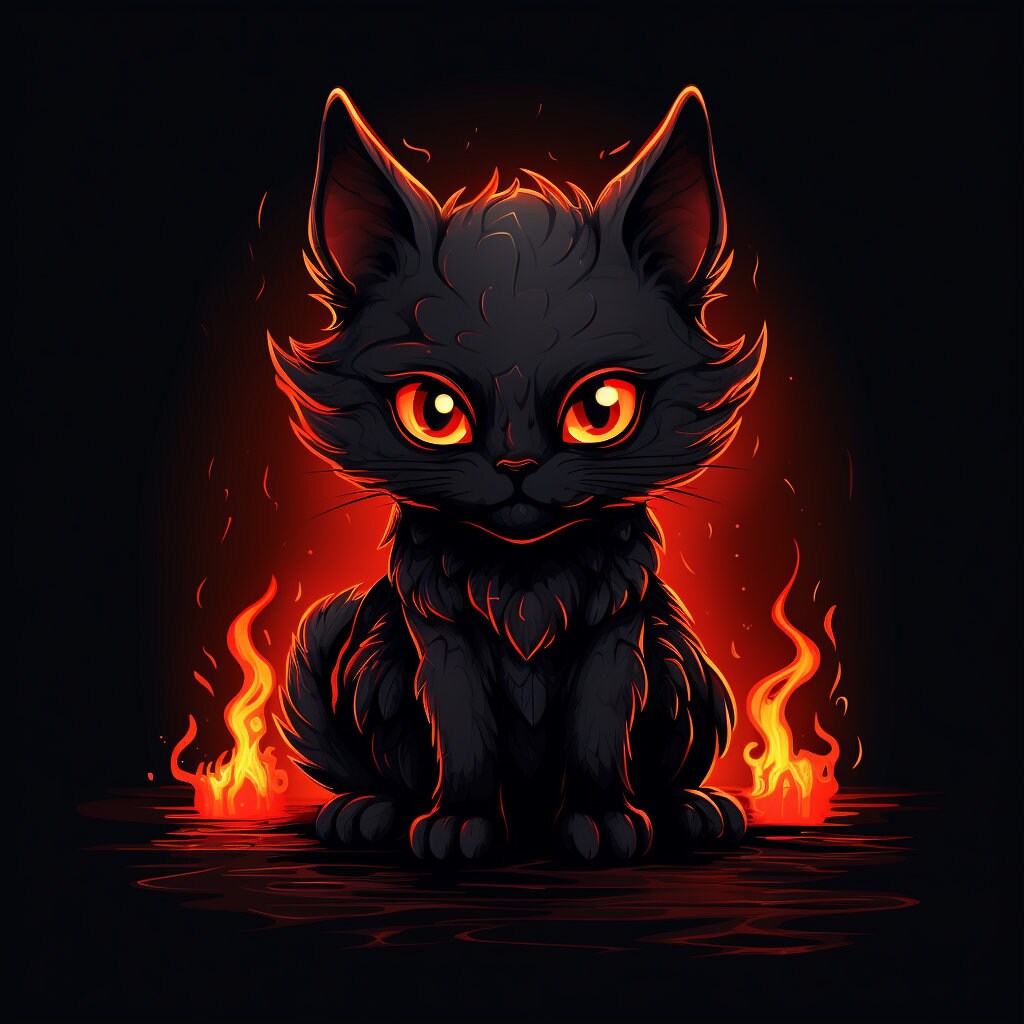 Four Adorably Spooky Black Cats for Halloween - Digital Downloads - Etsy