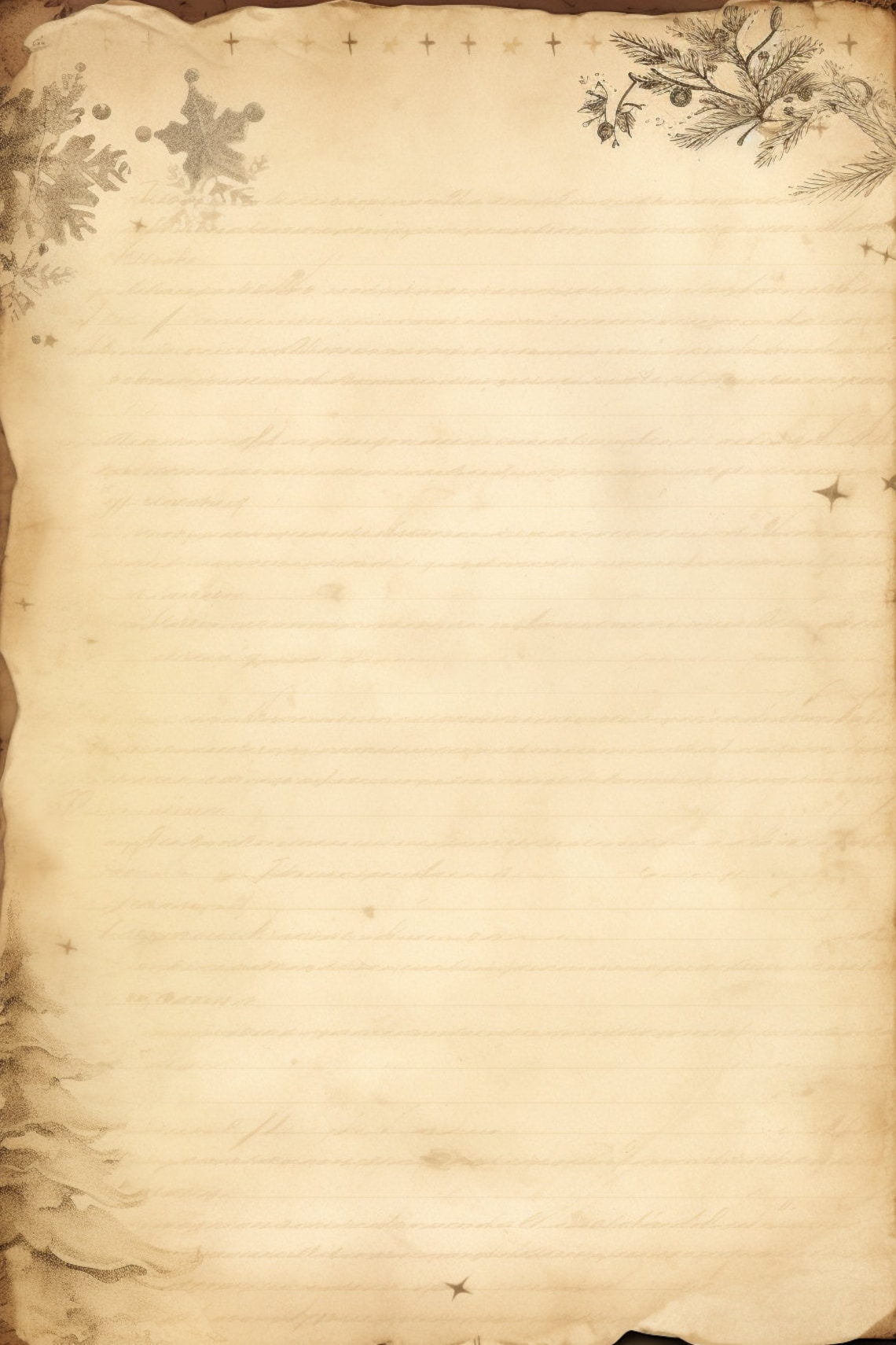 10 Vintage Christmas Parchment Paper Digital Images! - Etsy