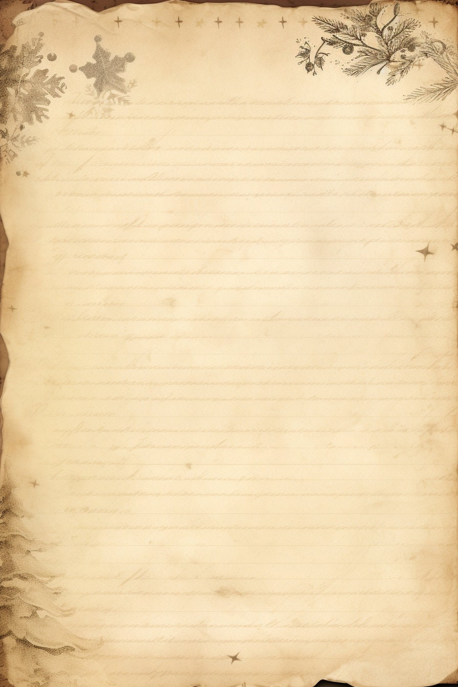 10 Vintage Christmas Parchment Paper Digital Images! - Etsy