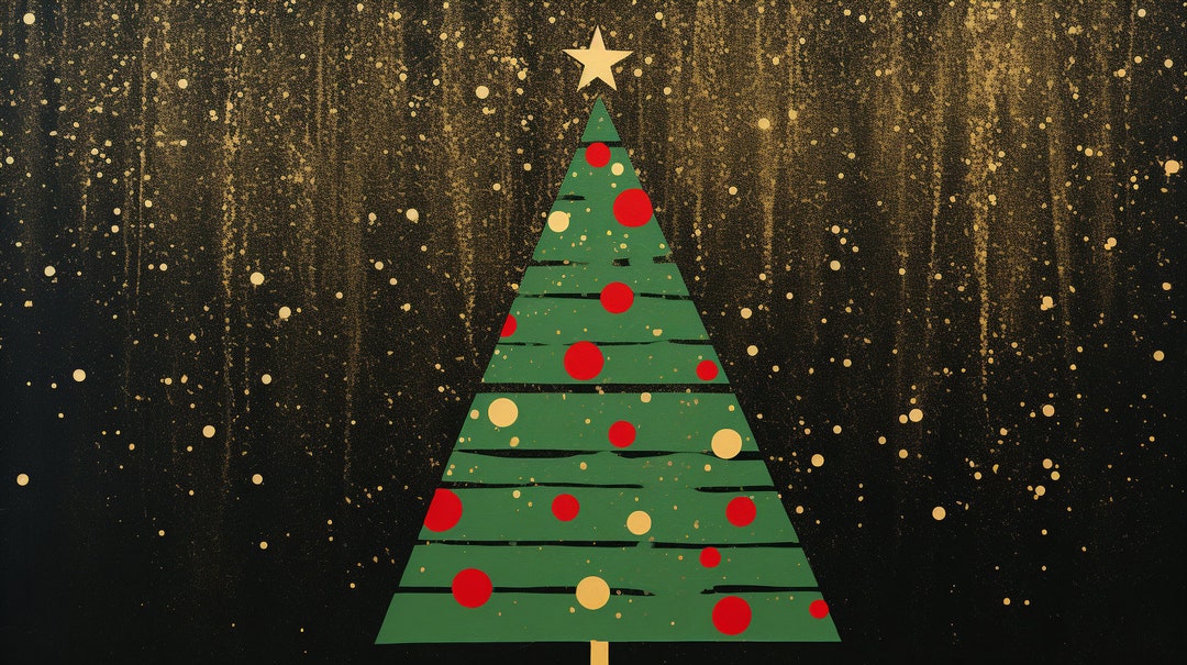 Four Beautiful Pop Art Christmas Trees - Digital Images - Etsy