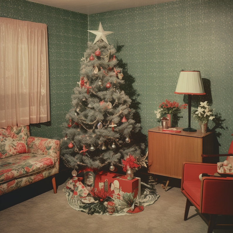 4 Vintage 1950s Style Christmas Digital Images - Etsy