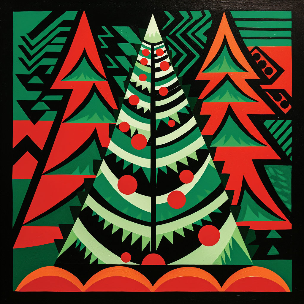 4 Cubist Christmas Tree Digital Images! - Etsy