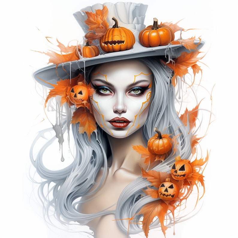 5 Wickedly Scary Halloween Beauties Digital Images - Etsy