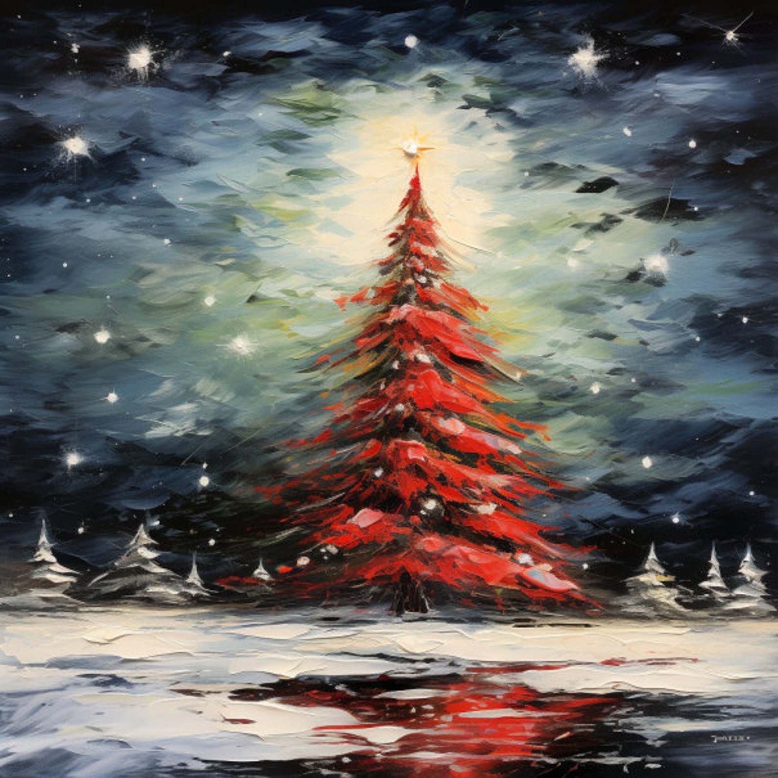 4 Jackson Pollock Inspired Digital Christmas Images - Etsy