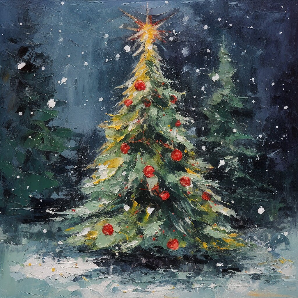 4 Jackson Pollock Inspired Digital Christmas Images - Etsy