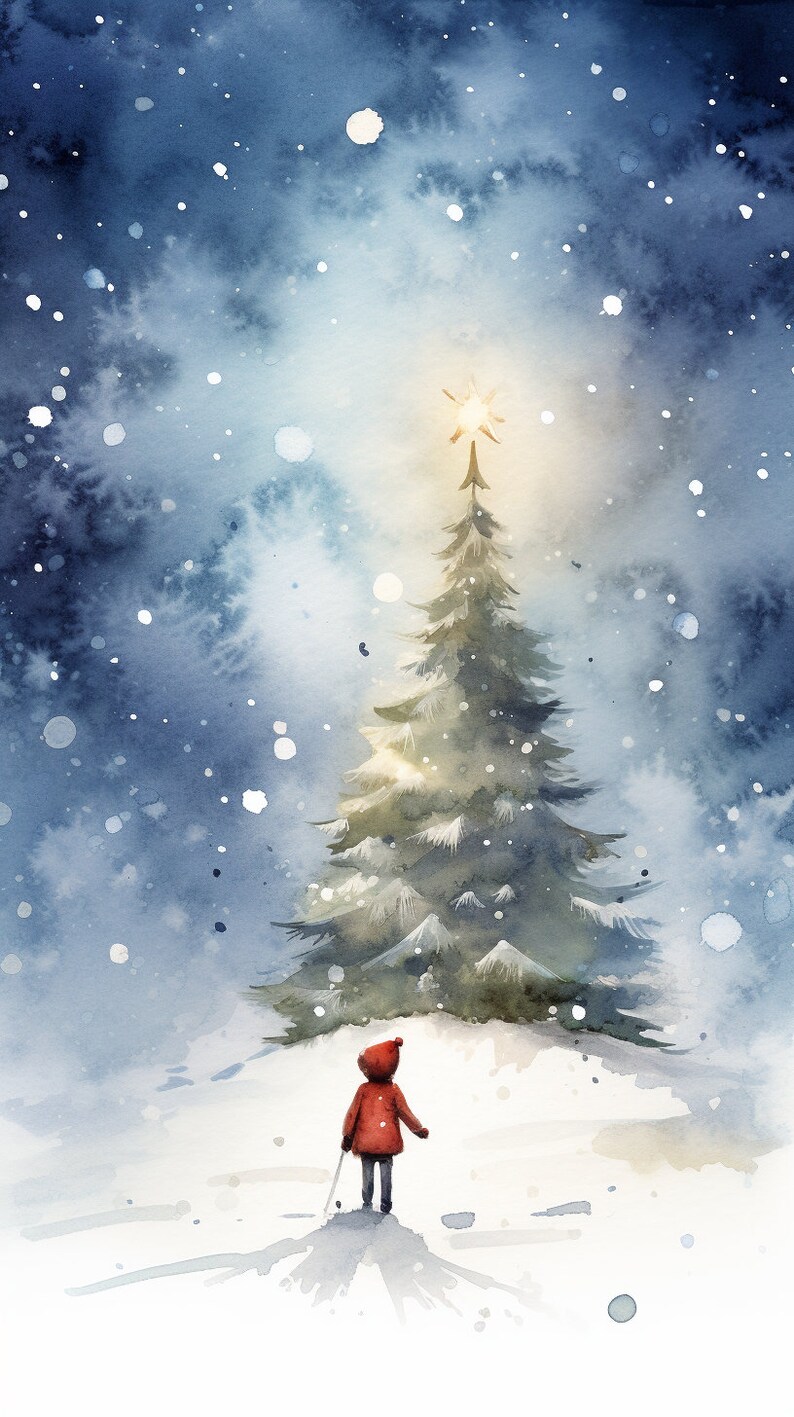 4 Unique Christmas Wonder Watercolor Digital Images! - Etsy