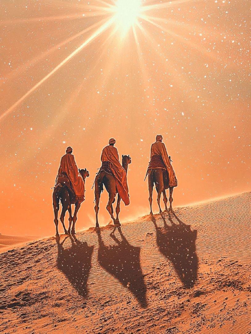 4 Wise Men on Their Way to Bethlehem Digital Images, Wall Art, Unique ...