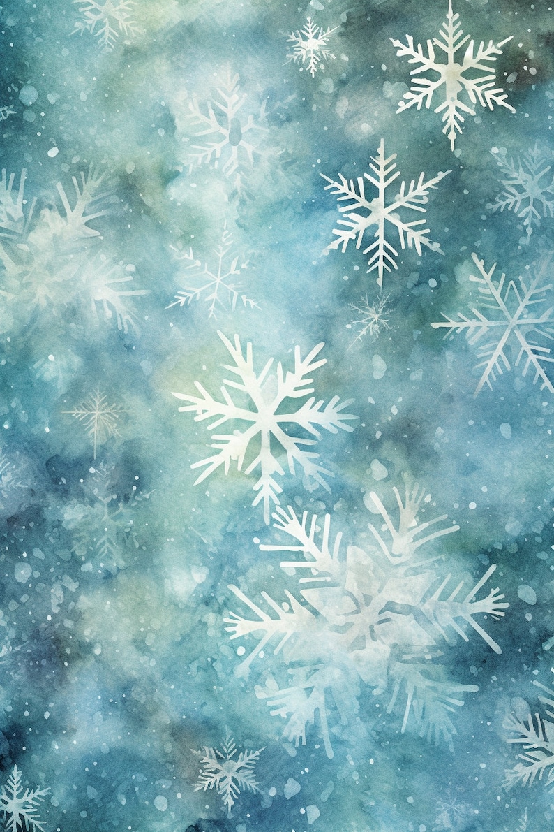 5 Snowflake Christmas Digital Images! - Etsy