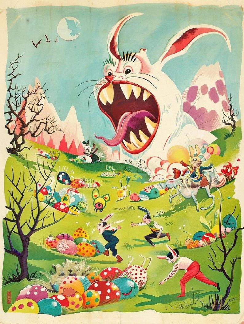 Creepy Easter! 4 Creepy Easter AI Digital Images, Created by AI Prompt ...