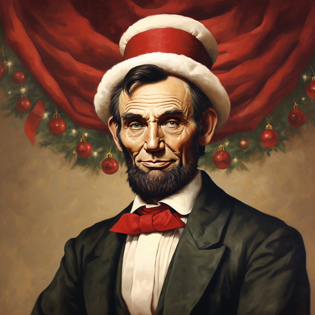 5 Abraham Lincoln Inspired Digital Christmas Images - Etsy