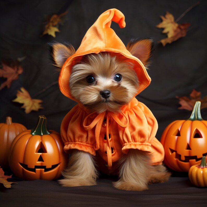 Trick or Treat! 4 Adorable Puppies in Costume - Digital Images - Etsy