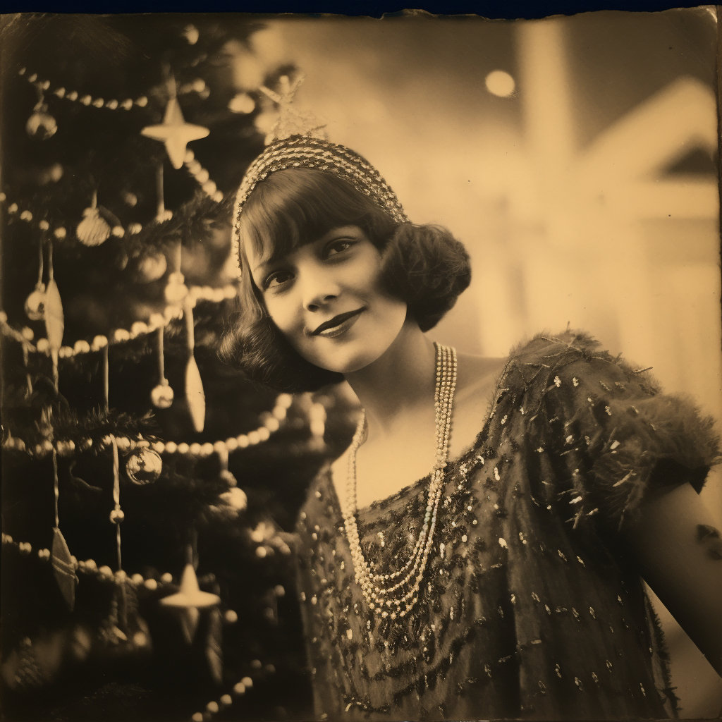 4 Vintage Photo-style Christmas Flapper Digital Images! - Etsy