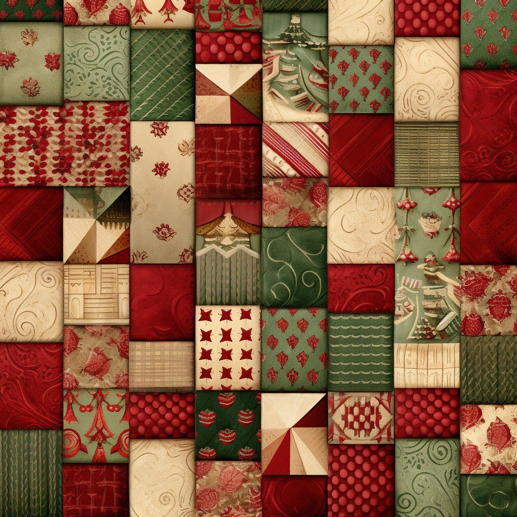 4 Seamless Tiled Christmas Digital Images - Etsy