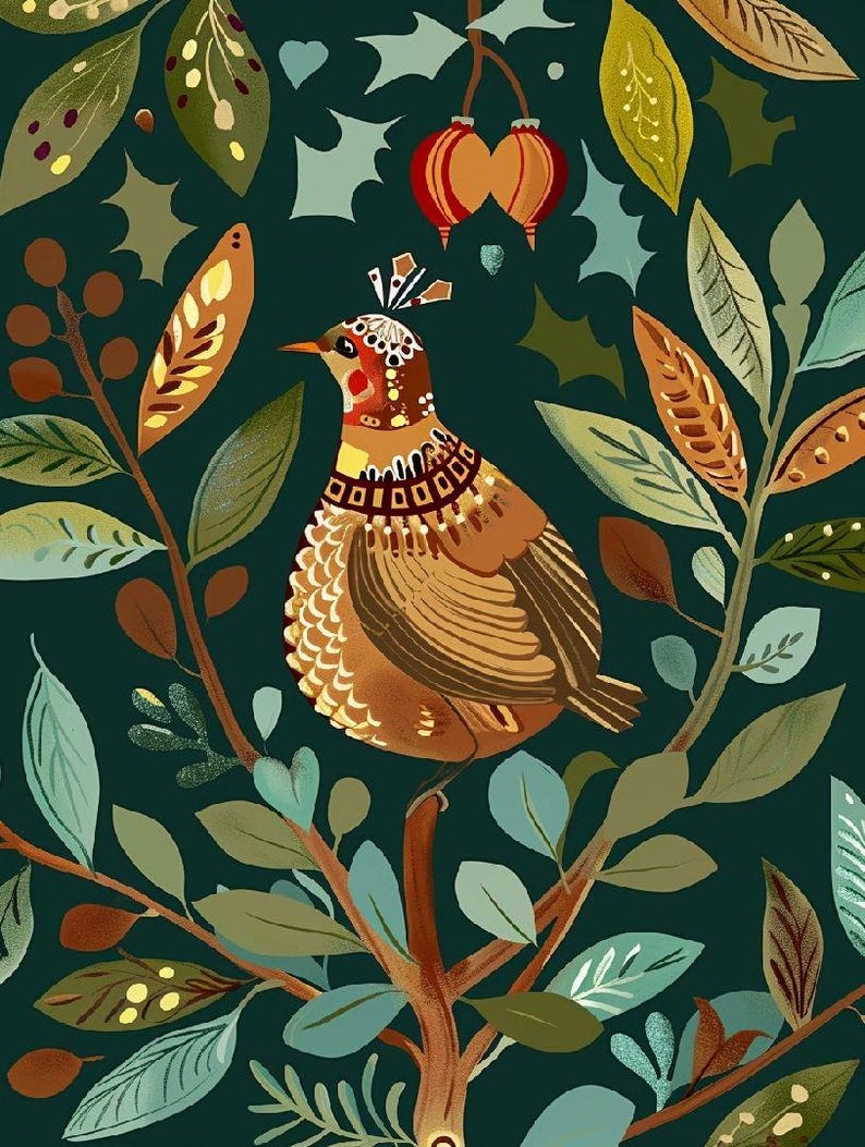A Partridge in a Pear Tree! 4 Ditigal Images of This Christmas Favorite ...