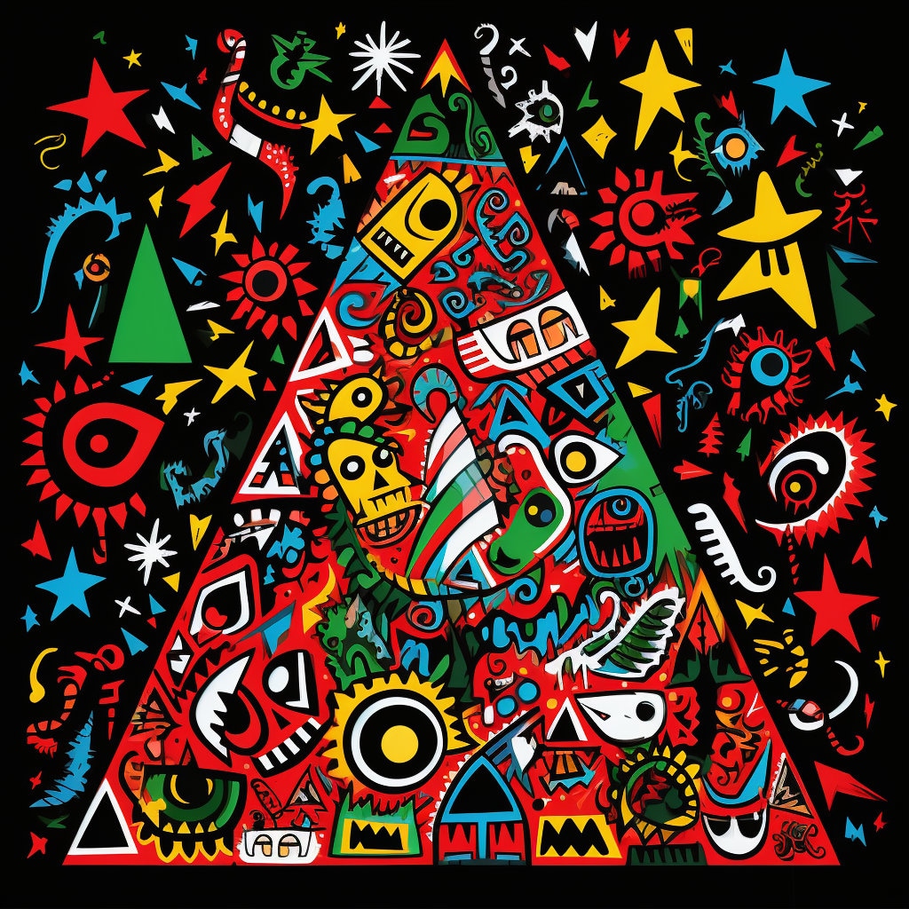 4 Keith Haring-inspired Digital Christmas Tree Images - Etsy