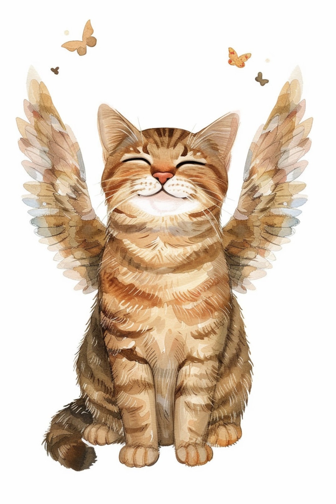 4 Cute Cat Angels - Etsy