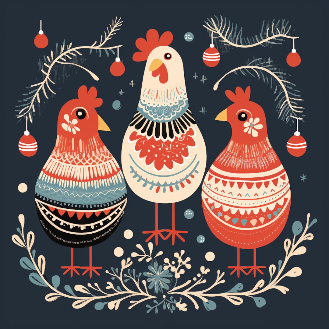 3 French Hens! 4 Digital Images! - Etsy