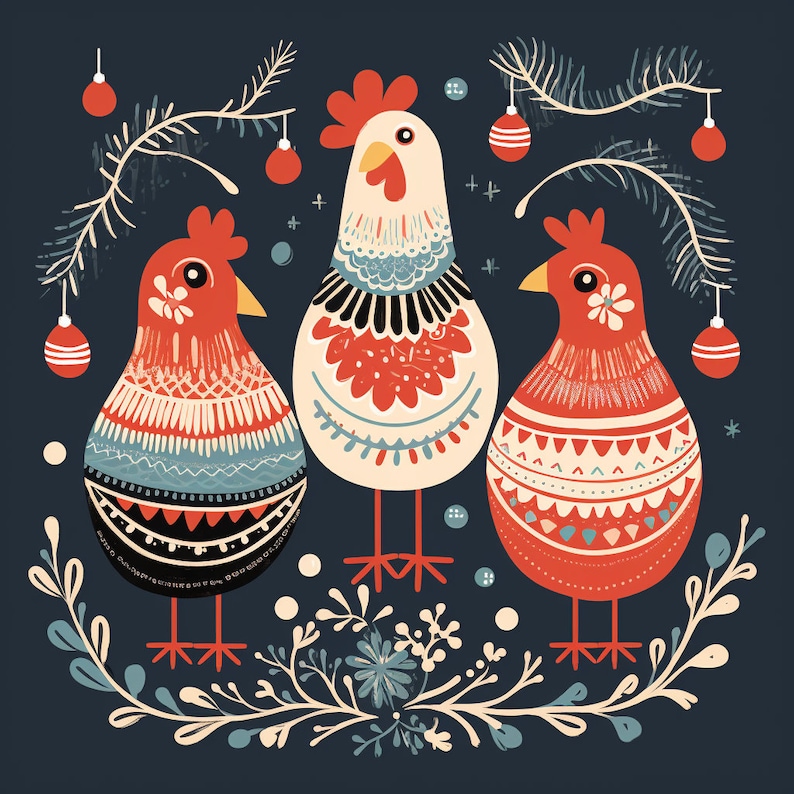 3 French Hens! 4 Digital Images! - Etsy