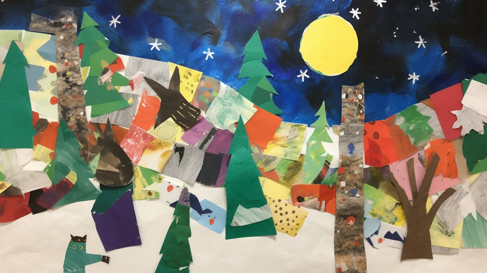 4 Eric Carle Style Rustic Christmas Collages Digital Images - Etsy