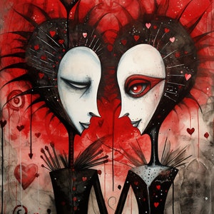 4 Gothic Valentine's Digital Images! - Etsy