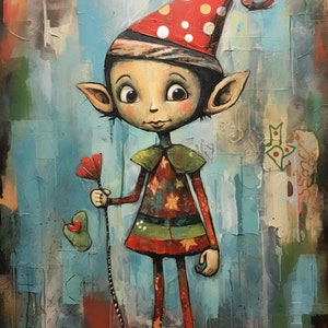 4 Unique & Whimsical Christmas Elf Digital Images! - Etsy
