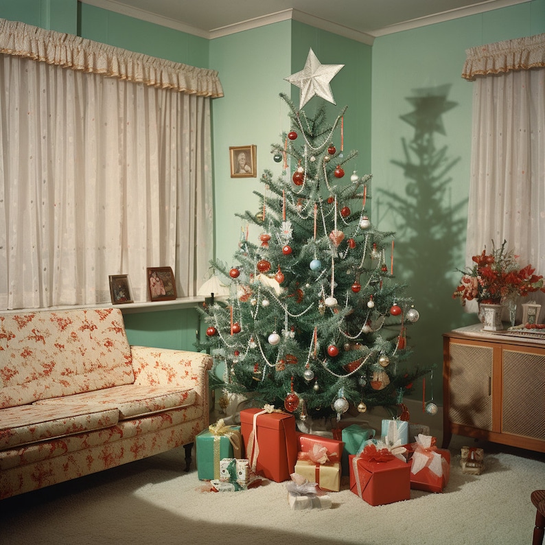 4 Vintage 1950s Style Christmas Digital Images - Etsy