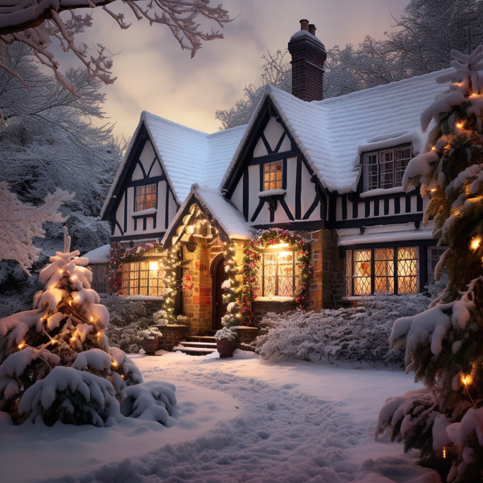 Gorgeous Christmas Cottage - Etsy